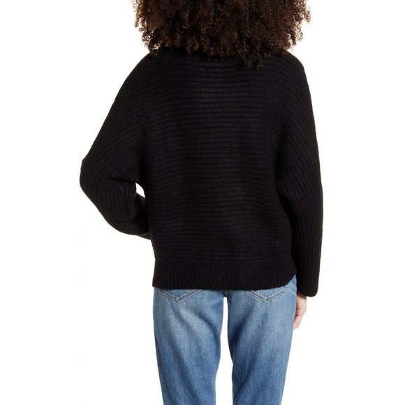 Leith | Sweaters | Nwt Leith Rib Knit Turtleneck Sweater Medium Black ...